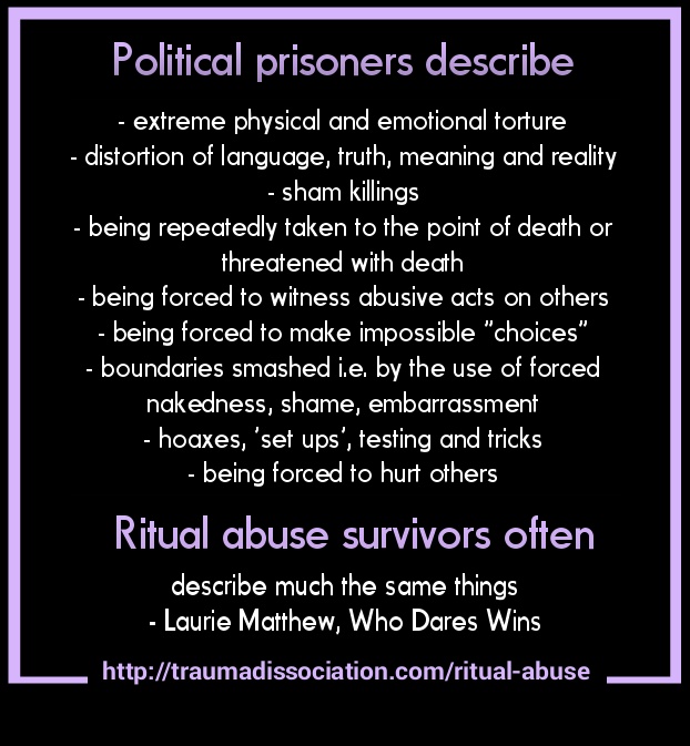 Ritual Abuse: Satanic Ritual Abuse, MKUltra, Convictions, Myths and Facts